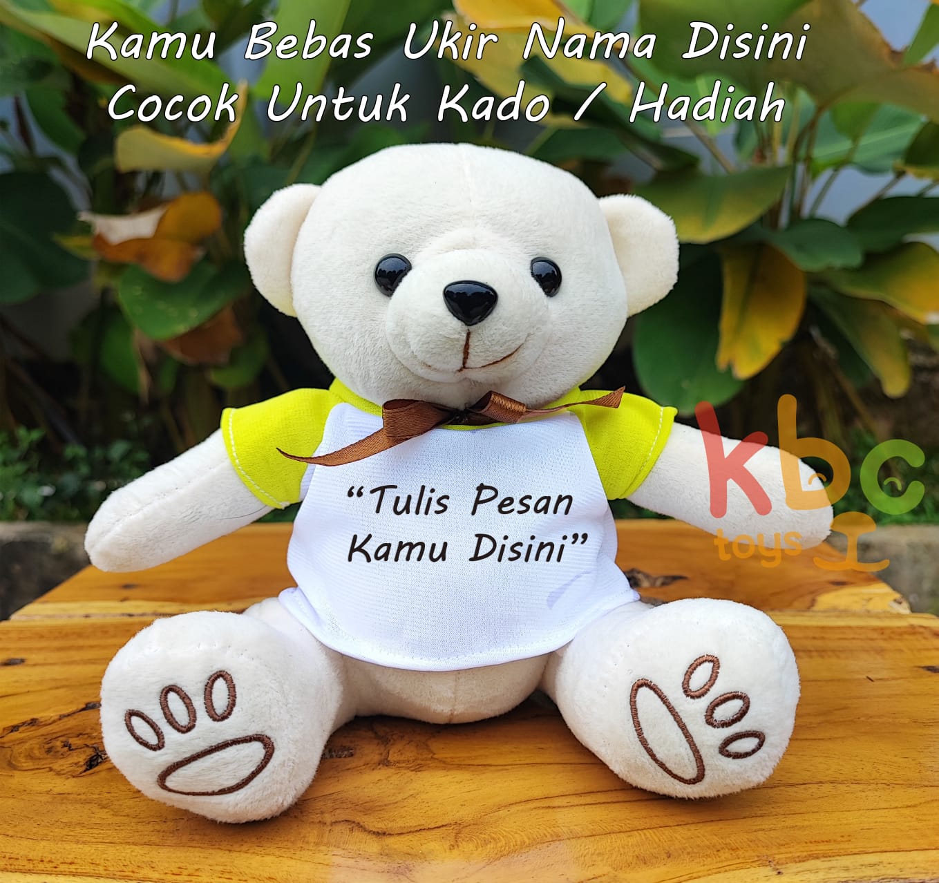 Produksi Boneka Bear Putih Custom, Bebas Tulis Nama Disini | KBC Toys ...
